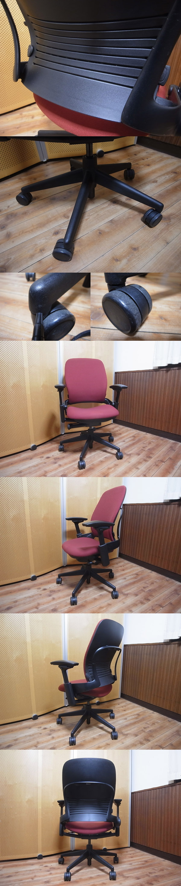 【中古】 Steelcase スチールケース リープチェア V2 レッドの落札情報詳細 - ヤフオク落札価格検索 オークフリー